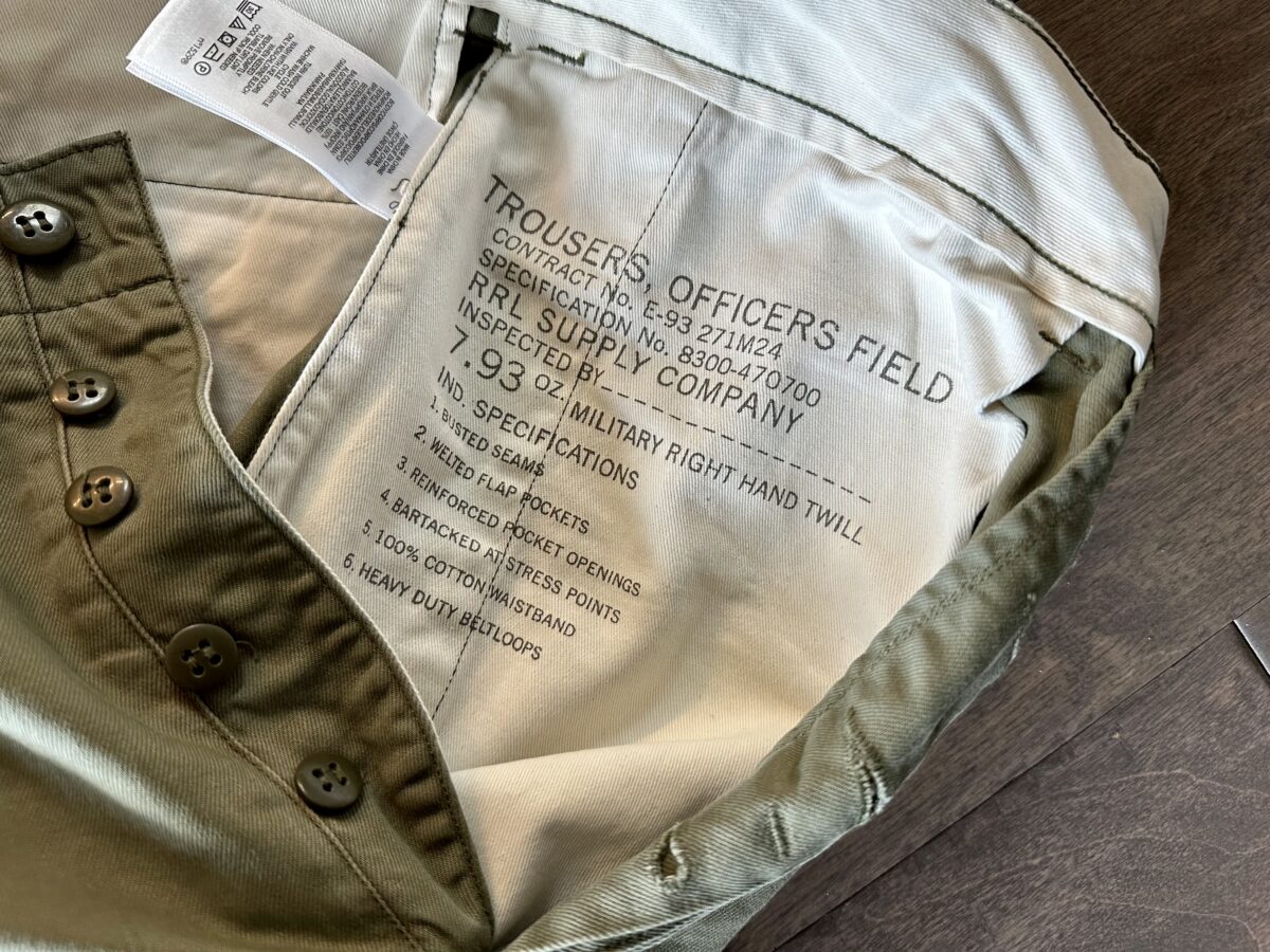 RRL (Double RL) Officer Chinos – Everyday Wear